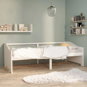 3místná válenda bílá masivní borovice 90 x 200 cm 322165