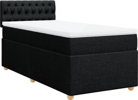 Box spring postel s matrací černá 90x200 cm textil 3286572