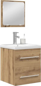 Sada koupelnového nábytku 2 ks Artisanový dub Kompozitní dřevo 3393509