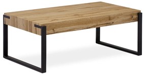 Konferenční stolek WIL-OAK IV, š. 110cm V, divoký dub/kov - černý mat