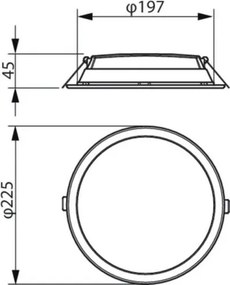 Podhledové LED svítidlo Philips Ledinaire DN065B G3 LED20/830 19,5W D200 RD 3000K teplá bílá