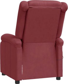 Masážní křeslo vínové umělá kůže 340166