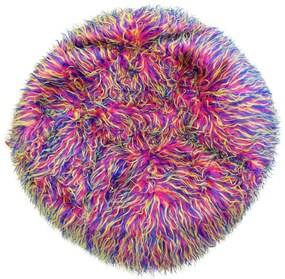 BeanBag Sedací vak Shaggy Multicolor yellow-pink-blue