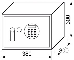 Nábytkový sejf RS 30R, šedá