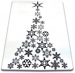 Kusový koberec Vánoční stromeček krémový 80x150cm