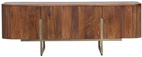 BIZZOTTO dřevěný TV stolek VILAS hnědý 140x42 cm 0746969