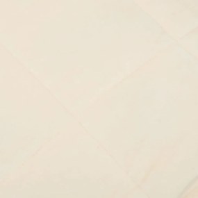 Zátěžová deka světle krémová 200 x 220 cm 13 kg textil 3154877