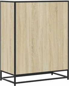 Botník dub sonoma 75 x 38 x 97,5 cm kompozitní dřevo a kov 3300876