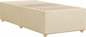 Rám postele bez matrací krémově 90x190 cm textil 3284699