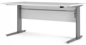 Kancelářský stůl s elektrickým polohováním Prima 80400/318 bílý/stříbrné nohy - TVI