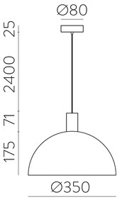 ACB Iluminacion Závěsné svítidlo TIGA,  ⌀ 35 cm, 1xE27 15W Barva: Bílá, Barva montury: Bílá