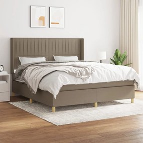 Box spring postel s matrací taupe 180x200 cm textil 3132173