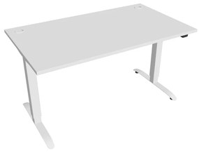 Elektr. nastavitelný stůl 140x80 - HOBIS MOTION  MS 2 1400 Dekor stolové desky: bílá, Barva kovové podnože: bílá