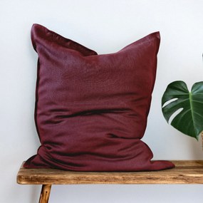 TULULUM Vínový lněný povlak na polštář COMFORT WINE Rozměr polštáře: 50 x 70 cm