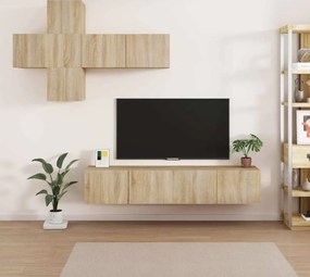 vidaXL 7dílný set TV skříněk kompozitní dřevo [3114515] Barva: dub sonoma