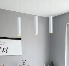ECOLIGHT GU10 bílá LED trubicová závěsná lampa