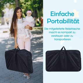 Costway Dětská postýlka Dětská s 7-násobným výškovým nastavením uzamykatelná