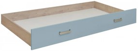 Dětská zásuvka pod postel Kinder - dub šedý/modrá