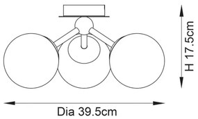 Endon 93489 - Koupelnový přisazený lustr FRIO 3xG9/3W/230V IP44 černá