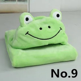 Fleecová zvířátková deka s kapucí Motiv: Žabka