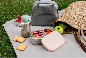 Beaba Svačinový box nerez Velvet Grey/Dusty Rose