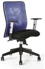 Office Pro Kancelářská židle CALYPSO Čalounění OFFICE PRO  Modrý opěrák / černý sedák