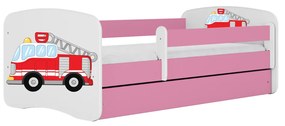 Dětská postel Babydreams hasičské auto růžová