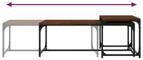 Konferenční stolky 2 ks hnědý dub kompozitní dřevo - Default Title