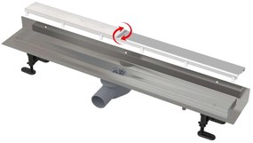 Alca - Sprchový žlab Fit and Go Wall 95 cm, včetně roštu, nerez APZ23-DOUBLE9-950