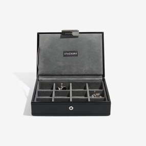 Stackers, pánská šperkovnice Black Cufflink Box | černá 73184