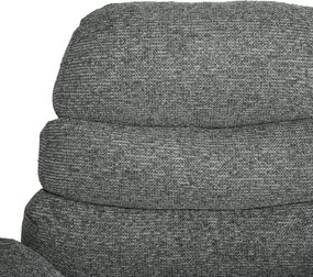 Relaxační otočné křeslo JOLA s taburetem — látka, šedá