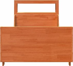 Postel bez matrace voskově hnědá 75 x 190 cm masivní borovice 3306485