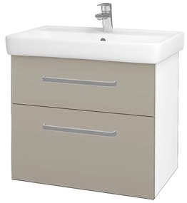 Dřevojas Koupelnová skříň Q MAX SZZ2 70 Varianta: N01 Bílá lesk / Úchytka T01 / D16 Beton tmavý