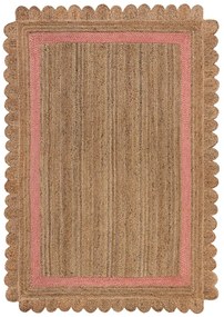 Flair Rugs koberce Kusový koberec Grace Jute Natural/Pink ROZMĚR: 160x230