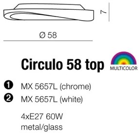 Moderní stropní svítidlo Circulo 58 bílé
