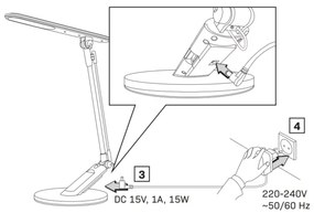 LED Stmívatelná dotyková stolní lampa OPTIMUM LED/7W/230V 3000/4000/6000K bílá
