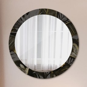 Kulaté zrcadlo tištěný rám Hibiscus flowers fi 80 cm