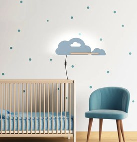 Dětská lampička CLOUD LED Candellux Modrá / bílá