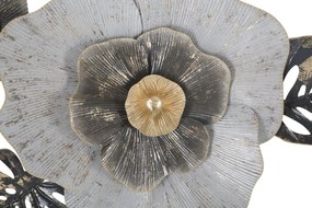 Kovová nástěnná dekorace Edy 74,9x47,6 cm šedá