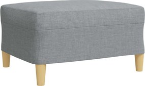 3dílná sedací souprava s podnožkou světle šedá textil 3278327