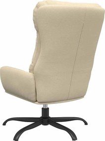 Relaxační křeslo krémové textil 341178