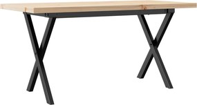 Konferenční stolek s X rámem 100x50x45,5 cm borovice a ocel 3282754