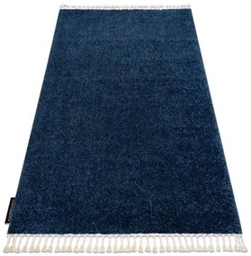 koberec BERBER 9000, tmavě modrý střapce, Maroko, Shaggy velikost 140x190 cm | krásné koberce cz
