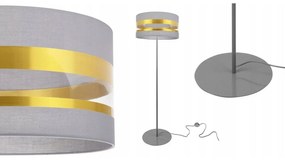 Podlahová lampa INTENSE GOLD, 1x textilní stínítko (výběr ze 6 barev), (výběr ze 3 barev konstrukce), (fi 40cm), O