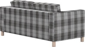 Potah na pohovku IKEA  Karlanda rozkládací, krátký barva šedá látka pletený vzor, vzorované