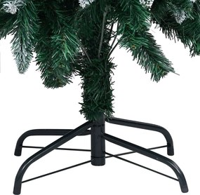 vidaXL Umělý vánoční stromek LED osvětlení sada koulí a šišky 180 cm [3077531] Barva: Bílá