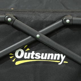 Skládací přepravní vozík Outsunny na pláž s koly 60 kg, zahradní vozík s teleskopickou rukojetí, přívěs s transportními taškami na pláž, kempování, fe
