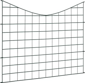 Zahradní plot s obloukem dolů 77,5 x 64 cm zelený 146104