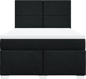 Box spring postel s matrací černá 160x200 cm textil 3290534