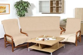 Bellatex Souprava KIRA PLUS 3+1+1 Béžová 150x200 cm, 2ks 65x150 cm